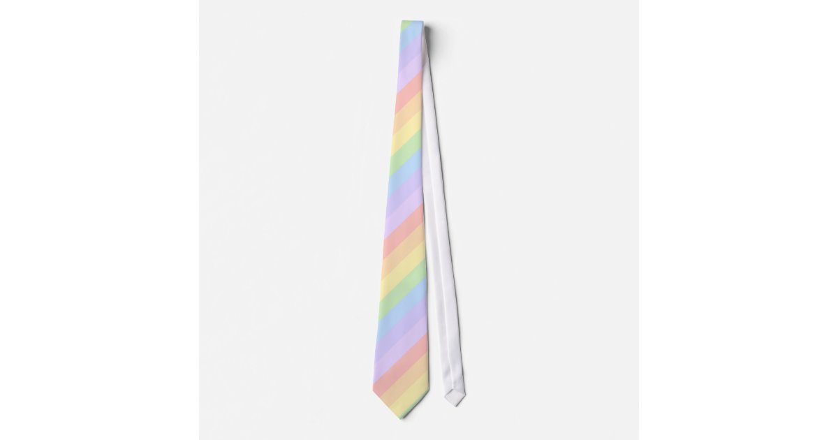 Pastel Rainbow Stripes. Tie | Zazzle