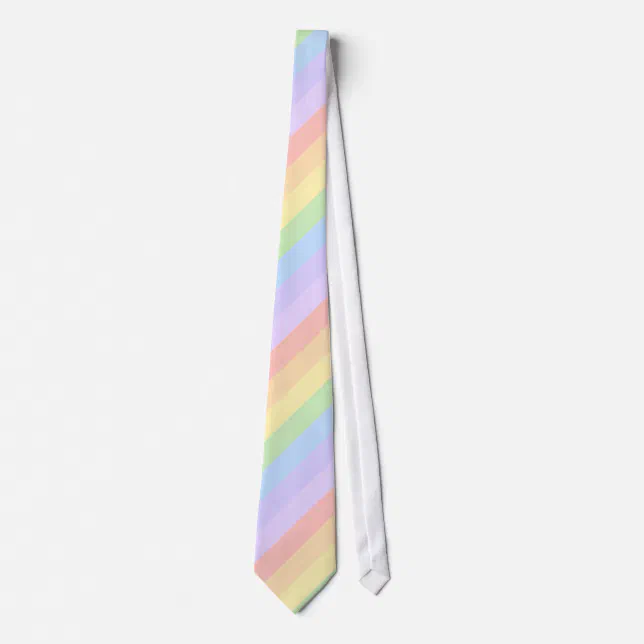 Pastel Rainbow Stripes. Tie | Zazzle