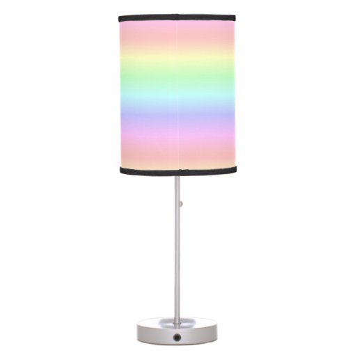 "Pastel Rainbow" Table Lamp | Zazzle