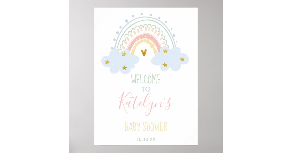 Pastel Rainbow Welcome Sign | Zazzle