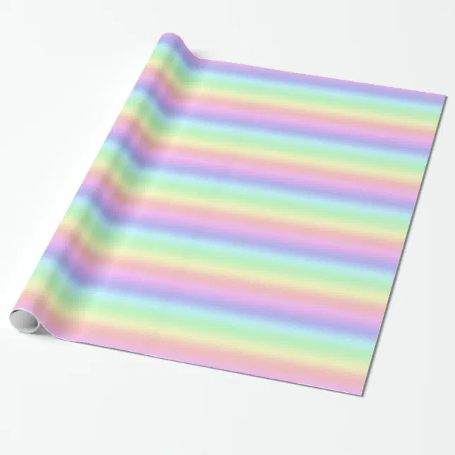 Pastel Rainbow Wrapping Paper | Zazzle