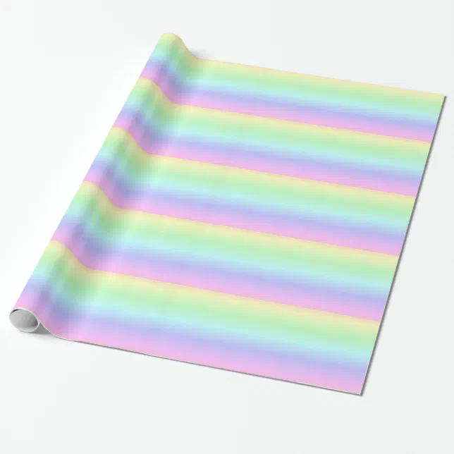 Pastel Rainbow wrapping paper | Zazzle