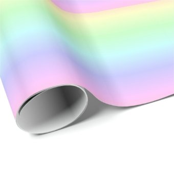 Pastel Rainbow wrapping paper | Zazzle