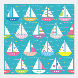 Pastel Sailboat Pattern Wallpaper | Zazzle