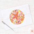 Pastel Sea Creature Pattern Classic Round Sticker | Zazzle