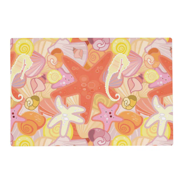 Pastel Sea Creatures Placemat | Zazzle
