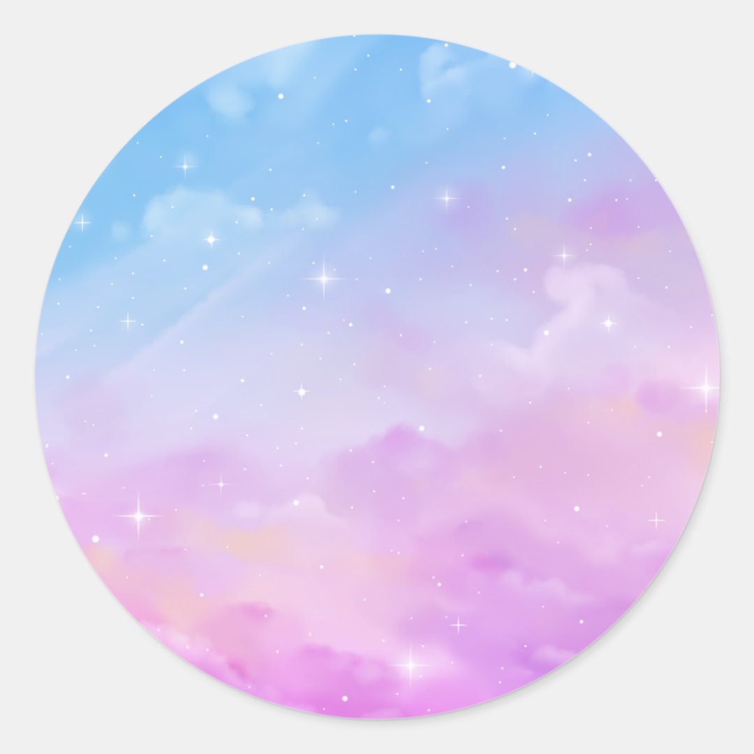 Pastel Sky Galaxy Sticker | Zazzle