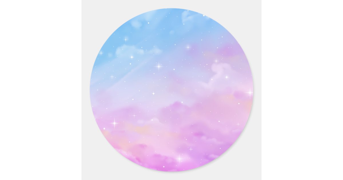 Pastel Sky Galaxy Sticker | Zazzle