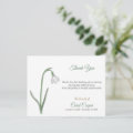 Pastel Snowdrop Funeral Thank You Note Card | Zazzle