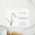 Pastel Snowdrop Funeral Thank You Note Card | Zazzle