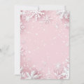 Pastel Soft Pink Snowflakes Winter Wonderland Invitation | Zazzle