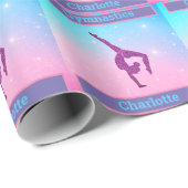 Pastel Sparkle Gymnastics Wrapping Paper | Zazzle