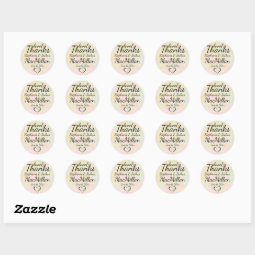 Pastel Spring Wedding Cake Box Labels, Typography Classic Round Sticker ...