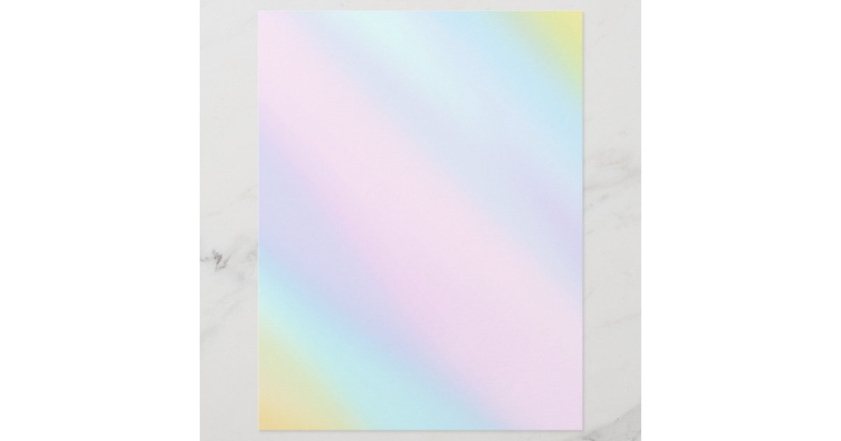 Pastel Springtime Pale Light Watercolor Wash Letterhead | Zazzle