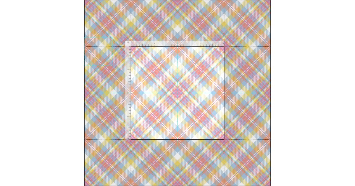 Pastel Stripe Plaid Fabric | Zazzle