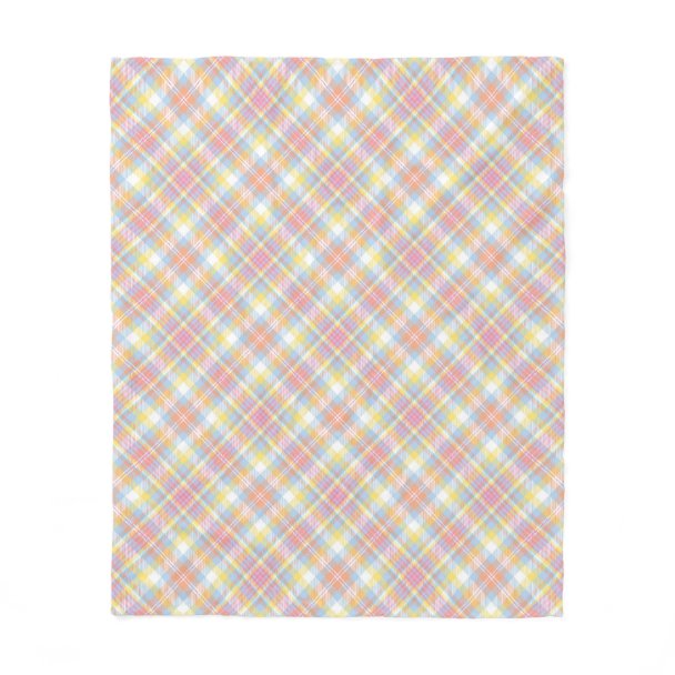 Pastel Stripe Plaid Fabric | Zazzle