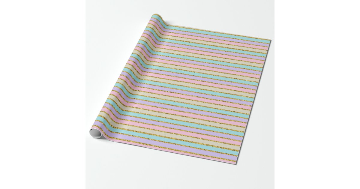 Pastel Stripes Wrapping Paper | Zazzle