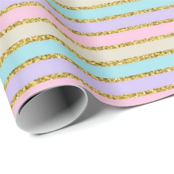 Pastel Stripes Wrapping Paper | Zazzle
