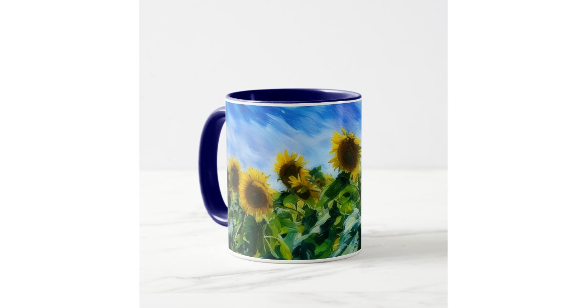 Pastel Style Art Sunflower Coffee Tea Mug | Zazzle