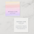 Pastel Sunset Watercolor Square Business Card | Zazzle