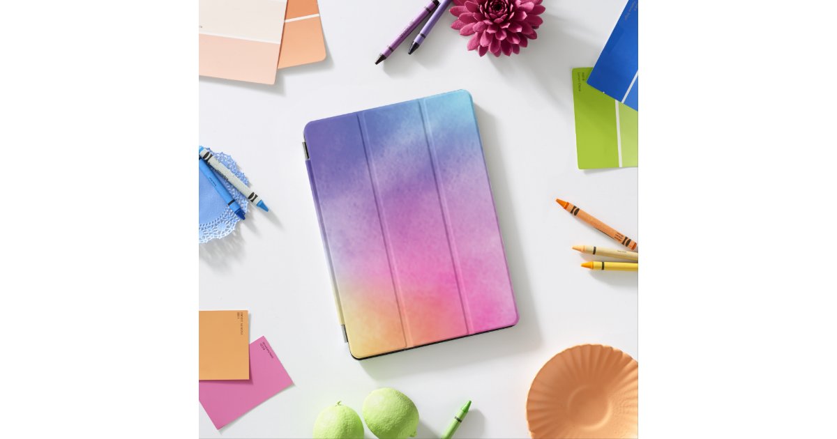 Pastel tie dye colorful iPad air cover | Zazzle