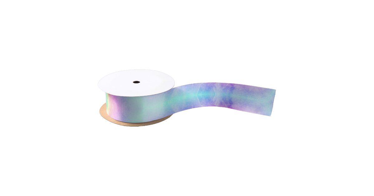 Pastel Tie Dye Rainbow Satin Ribbon | Zazzle
