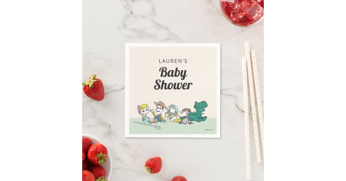 Pastel Toy Story Characters Baby Shower Napkins | Zazzle