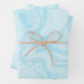 Pastel Turquoise Blue Marble Liquid Ink Pattern Wrapping Paper Sheets ...