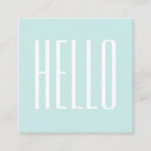 Pastel turquoise / blue minimalist business card | Zazzle