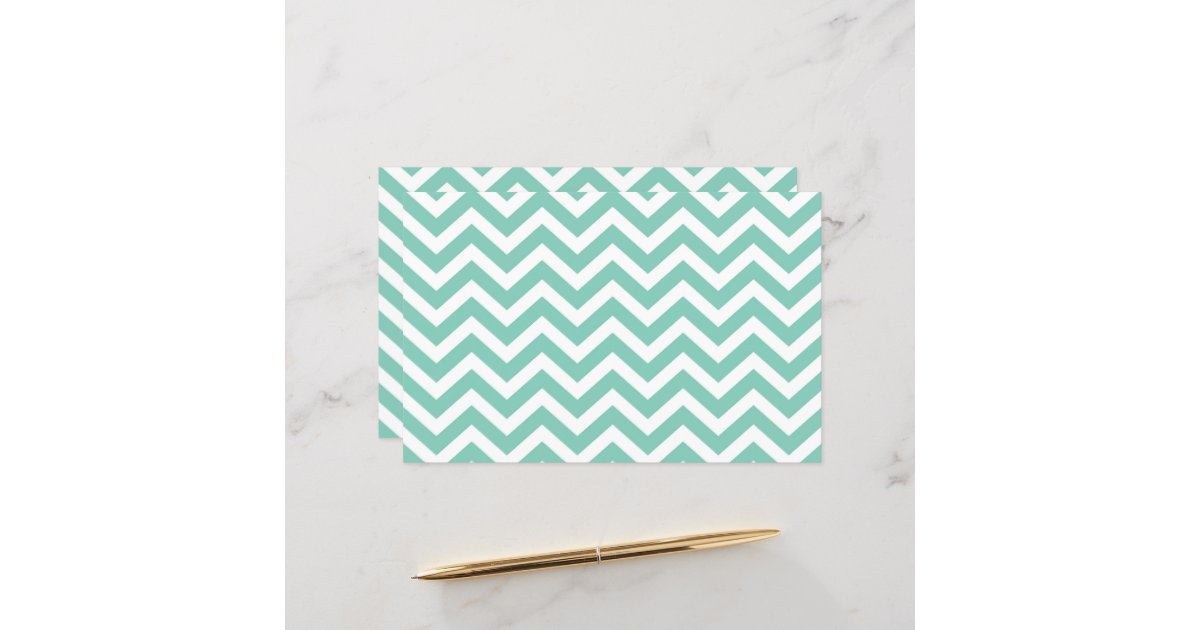 Pastel Turquoise & White Chevron Wedding Cardstock | Zazzle