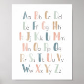 Pastel Watercolor Alphabet ABC Classroom Decor | Zazzle