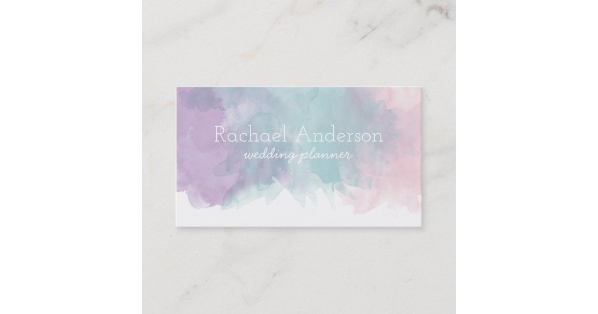 Pastel Watercolor Business Card | Zazzle