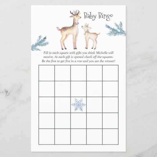 Pastel Watercolor Christmas Baby Shower Bingo | Zazzle.com
