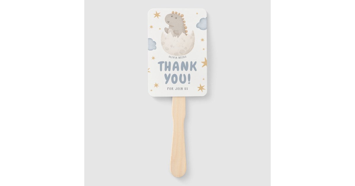 Pastel Watercolor Illustrative Baby Shower Hand Fan | Zazzle
