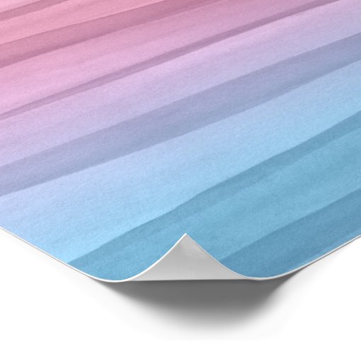 Pastel Watercolor Lines Abstract Art Poster | Zazzle