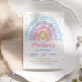 Pastel Watercolor Rainbow Birthday Invitation | Zazzle