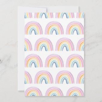 Pastel Watercolor Rainbow Birthday Invitation | Zazzle
