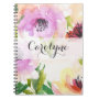 Pastel Watercolour Hand Painted Flowers Notebook | Zazzle
