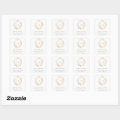 Pastel Wildflower Floral Monogram Wreath Address Square Sticker | Zazzle