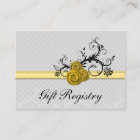 Fancy Flourishes Golden Wedding Gift Registry Card | Zazzle.com