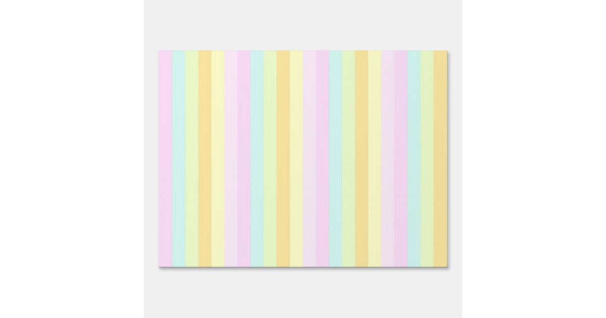 Pastels Vertical Stripes Sign | Zazzle