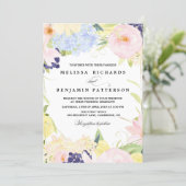 Paster Spring Flowers Wedding Invitation | Zazzle
