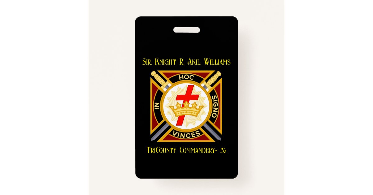 Pastmaster/ Knight Templar Badge | Zazzle
