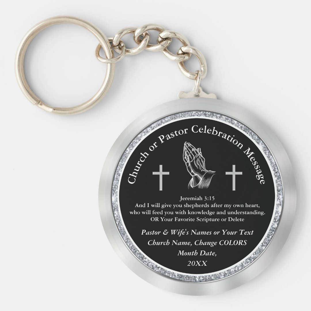 Pastor Anniversary Favors or Church Anniversary Keychain | Zazzle