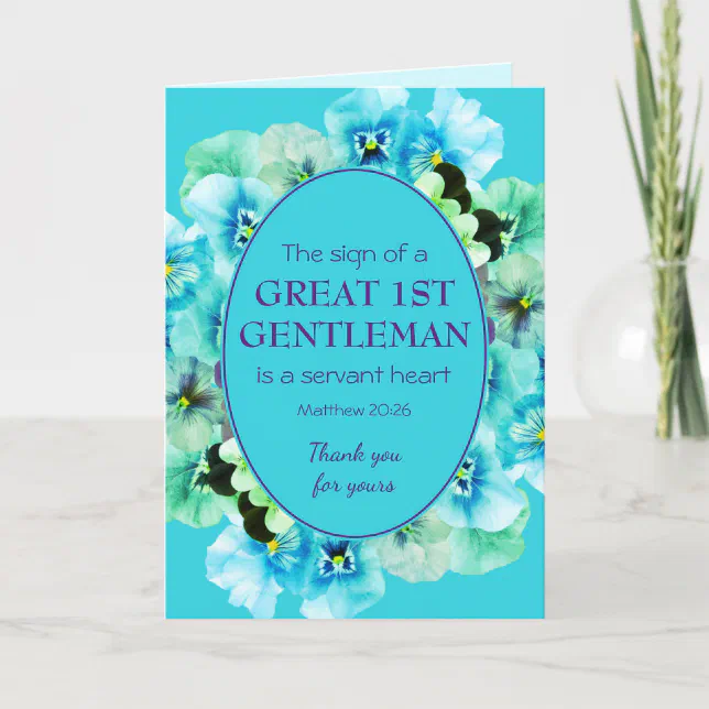 PASTOR APPRECIATION | 1ST GENTLEMAN | Thank You | Zazzle