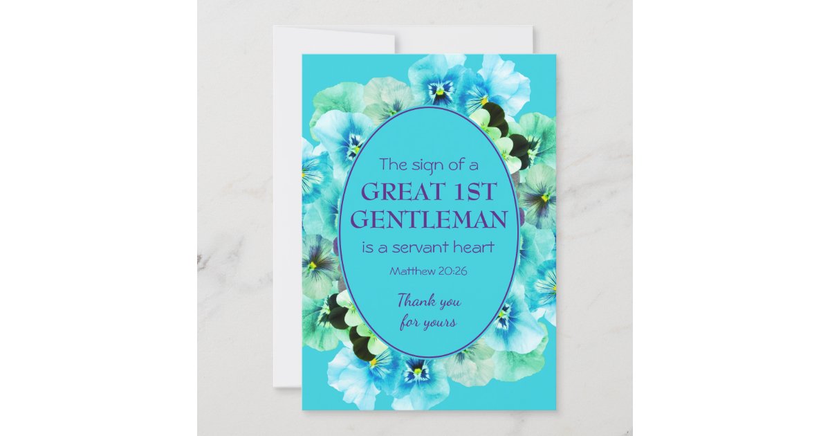 PASTOR APPRECIATION | 1ST GENTLEMAN | Thank You | Zazzle