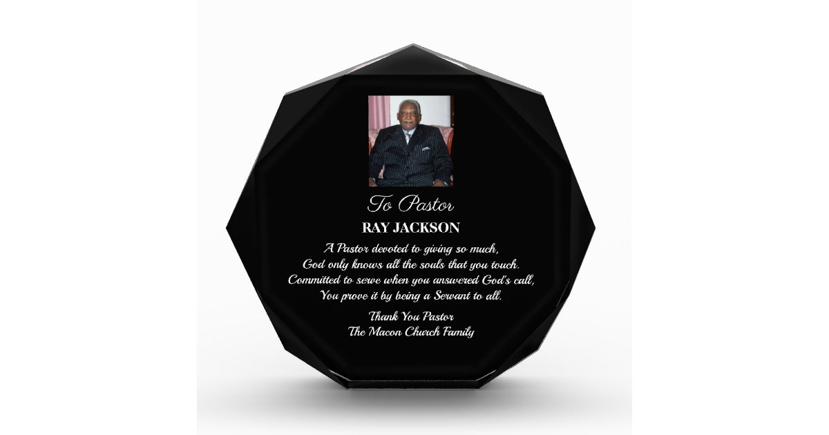 Pastor Appreciation Acrylic Award | Zazzle