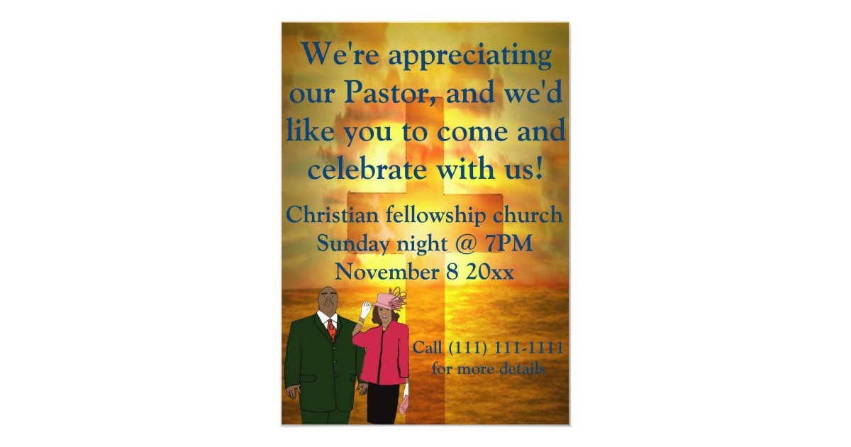 Pastor appreciation celebration invitation | Zazzle.com