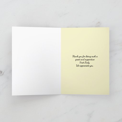 PASTOR APPRECIATION Floral 1ST LADY Thank You Card | Zazzle