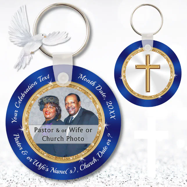 Pastor Appreciation or Church Anniversary Favors Keychain | Zazzle